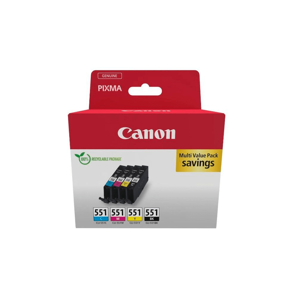 Canon CLI-551 - Multipack · Ink cartridge · black (7ml), cyan (7ml ...