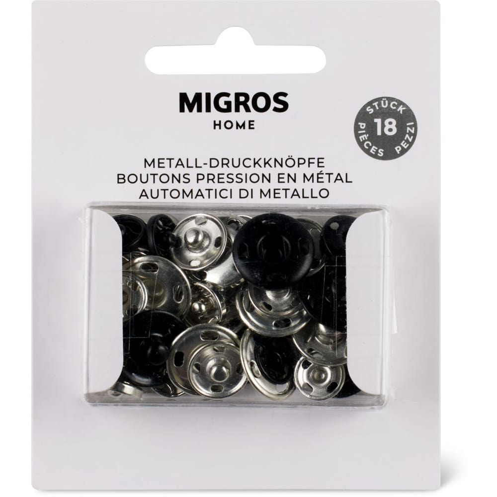 Large metal press studs • Migros