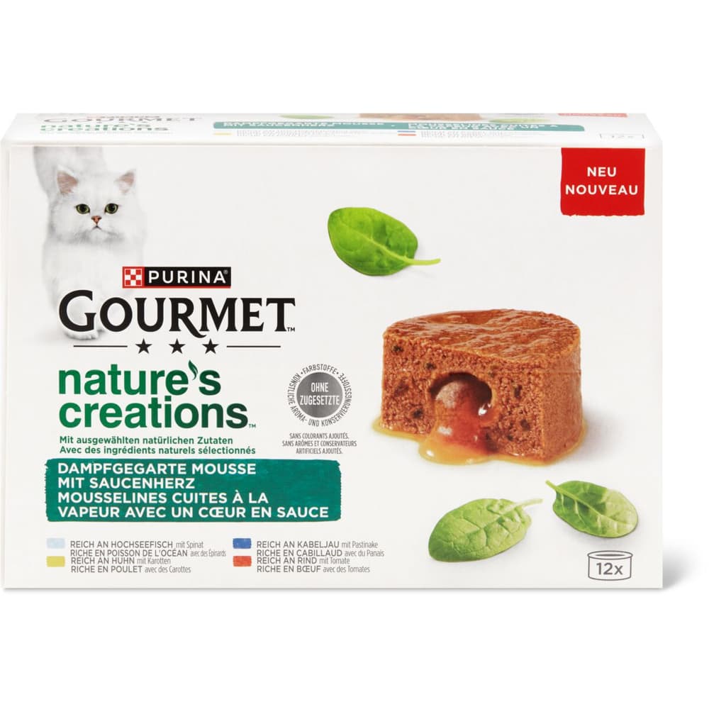Gourmet Nature's Creations · Mousse with sauce heart · fish, cod ...