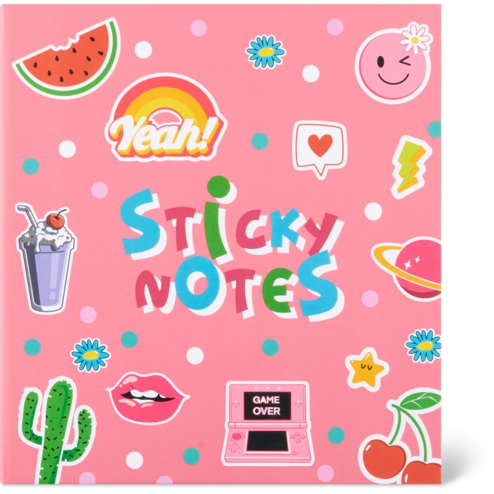 Sticky notes set, pink • Migros