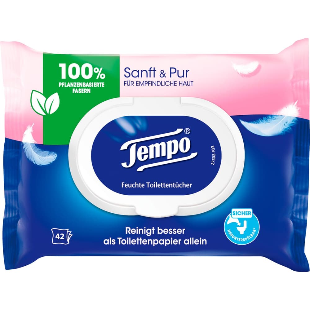 Buy Tempo · Wet wipes · Doux & Pur - Pour les peaux sensibles • Migros