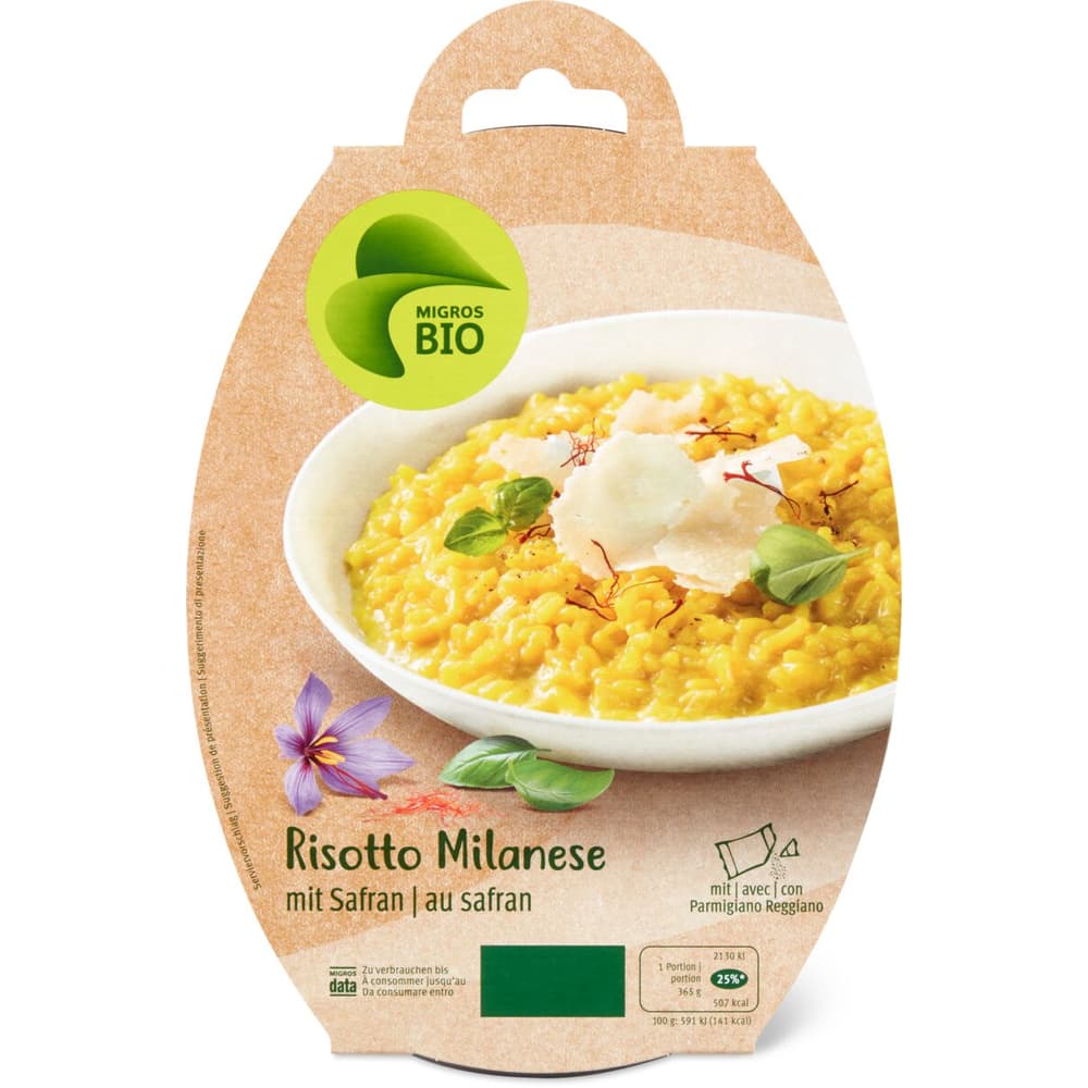 Kaufen Bio · Risotto alla milanese · mit Safran • Migros