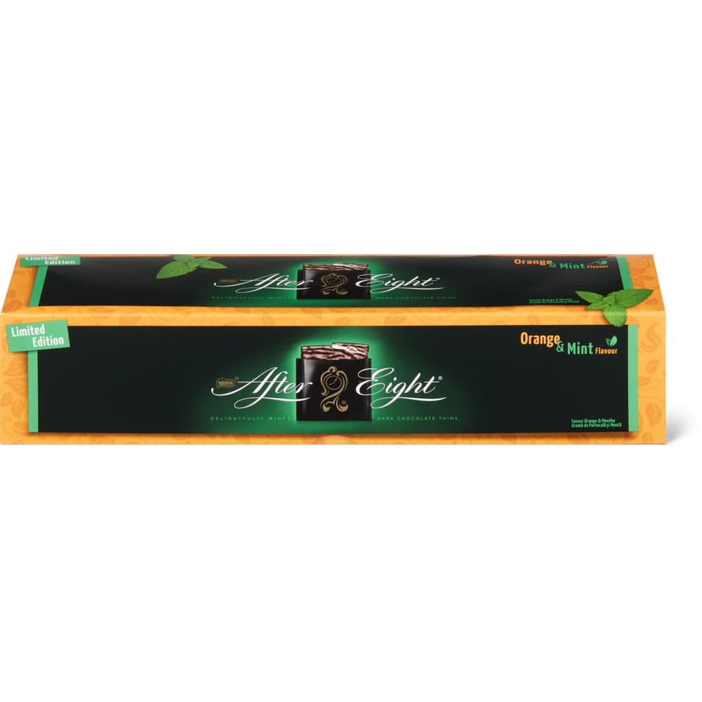 After Eight · Chocolate flakes · Dark, with peppermint filling and ...