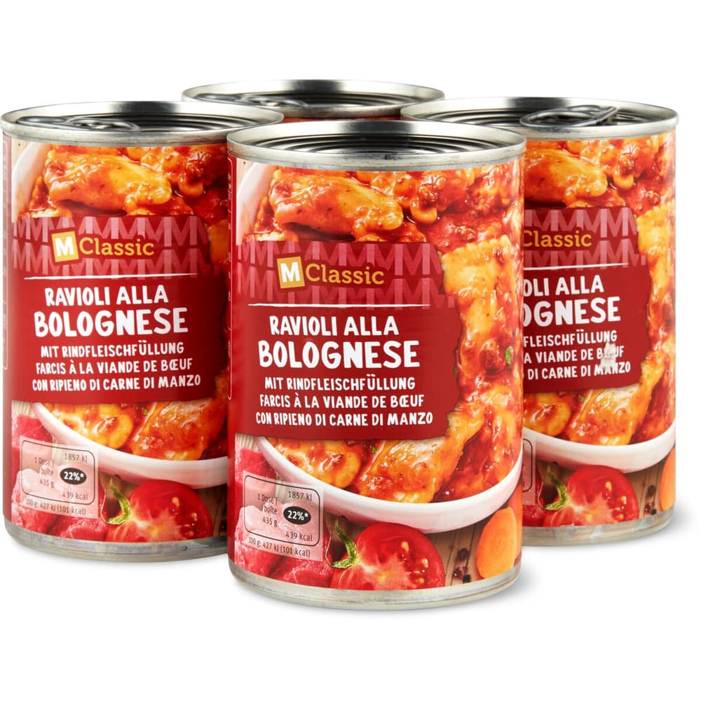M-Classic · Egg Ravioli - Bolognese · with beef filling • Migros