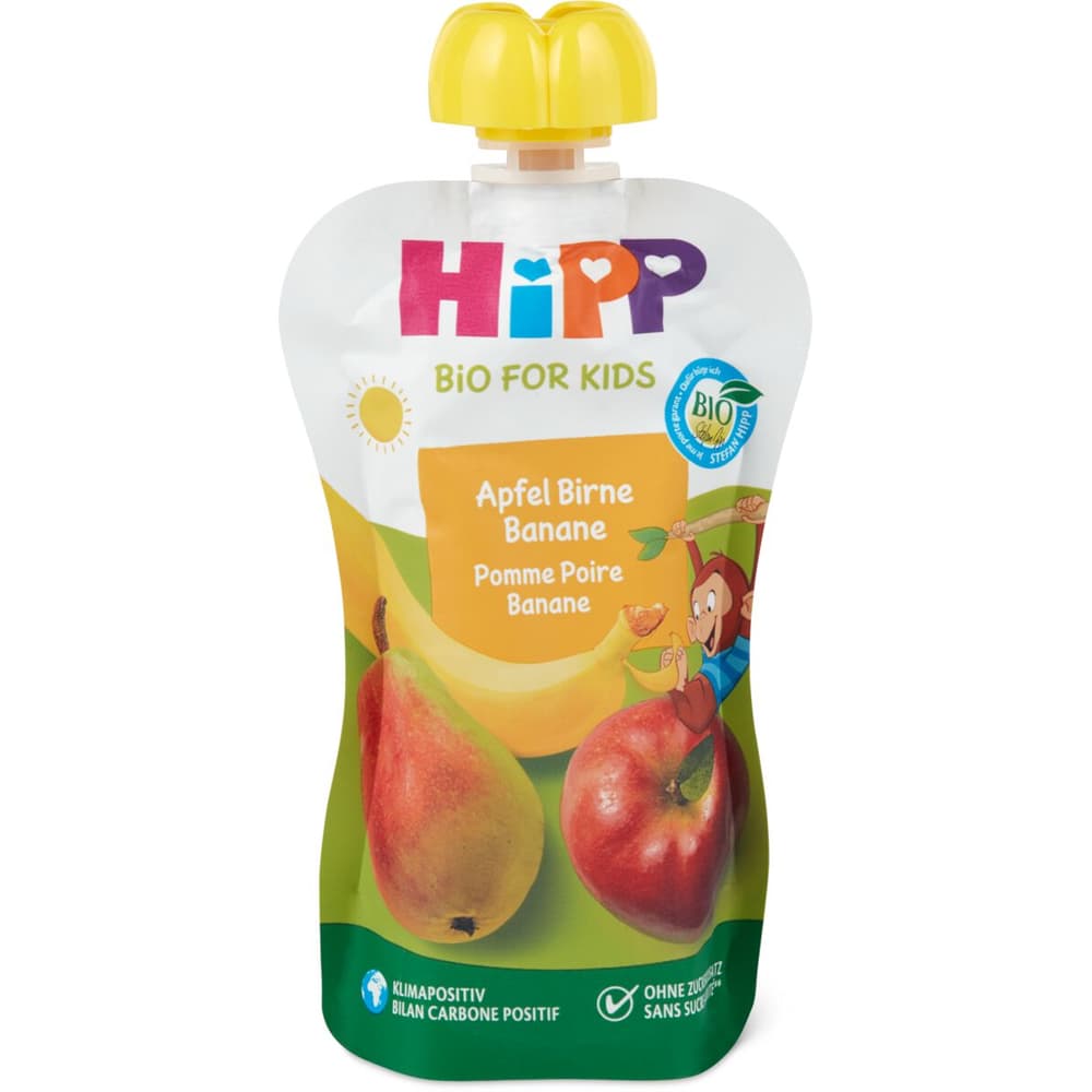 HiPP Bio · Quetschbeutel für Babys Apfel-Birne-Banane · Ab 12 Monaten • Migros