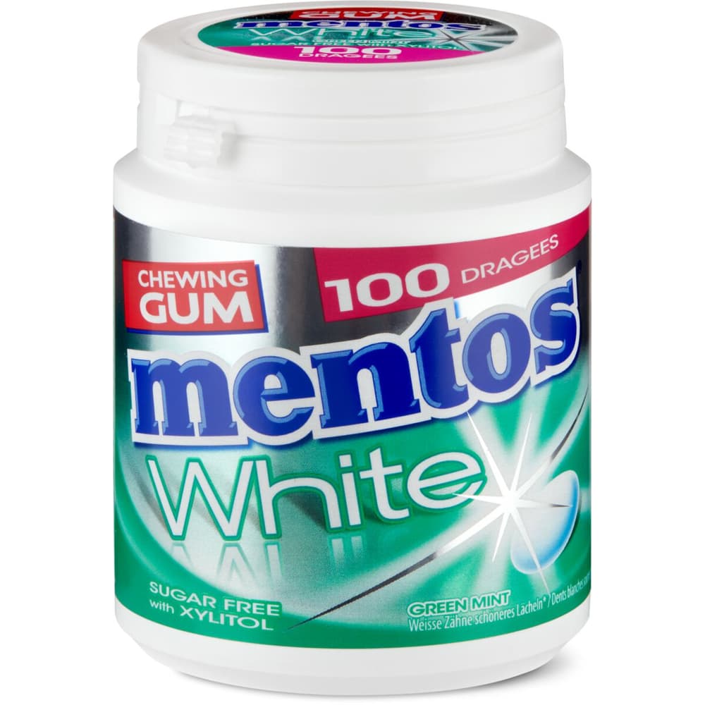 Mentos White · Chewing Gum avec édulcorants · Green Mint • Migros