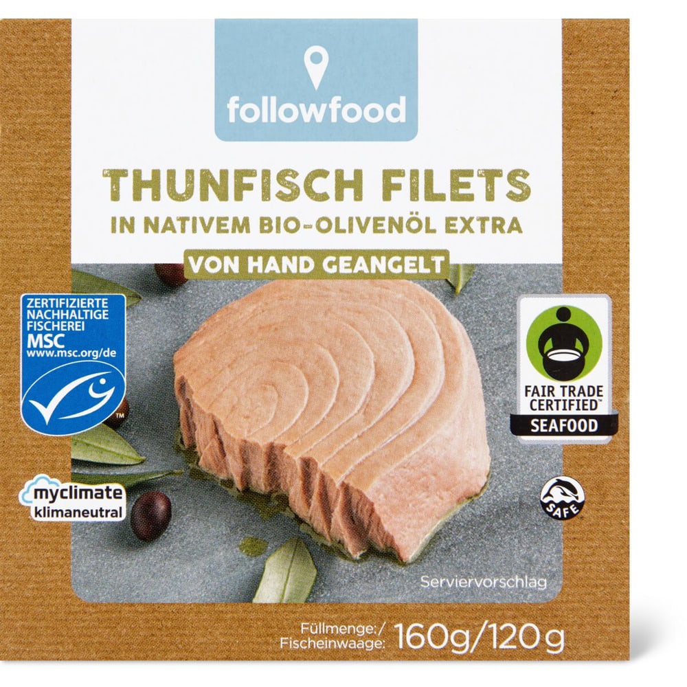Followfood · Tuna · with organic olive oil • Migros