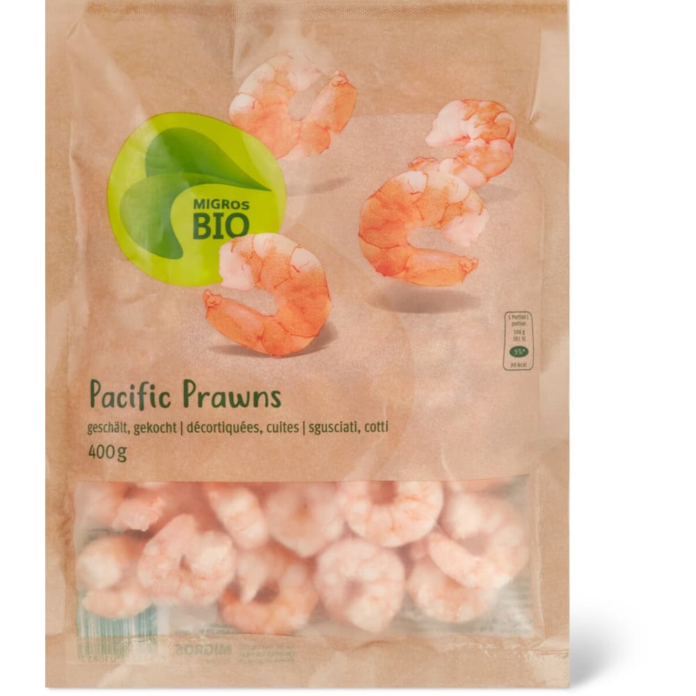 Migros Bio · Shrimps · peeled & cooked • Migros