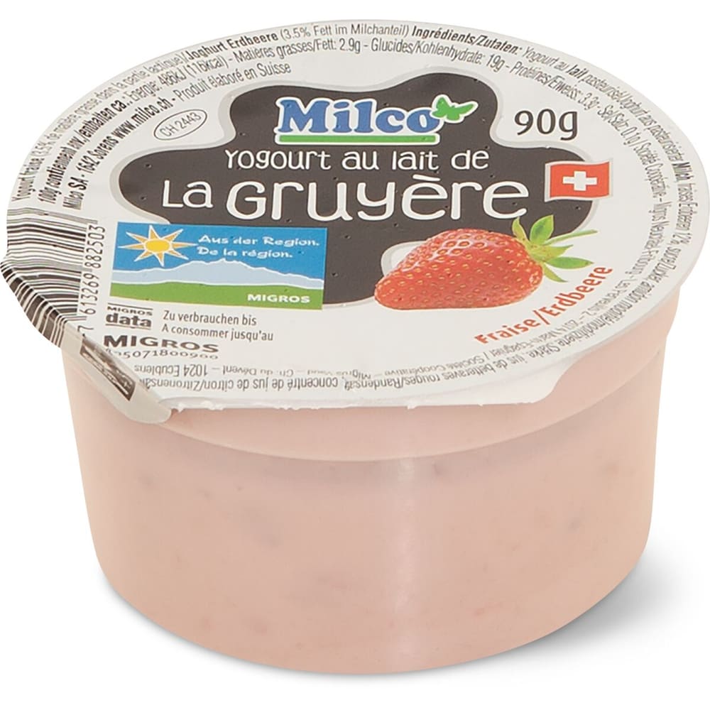 Yogurt lait de la Gruyère Fraise • Migros