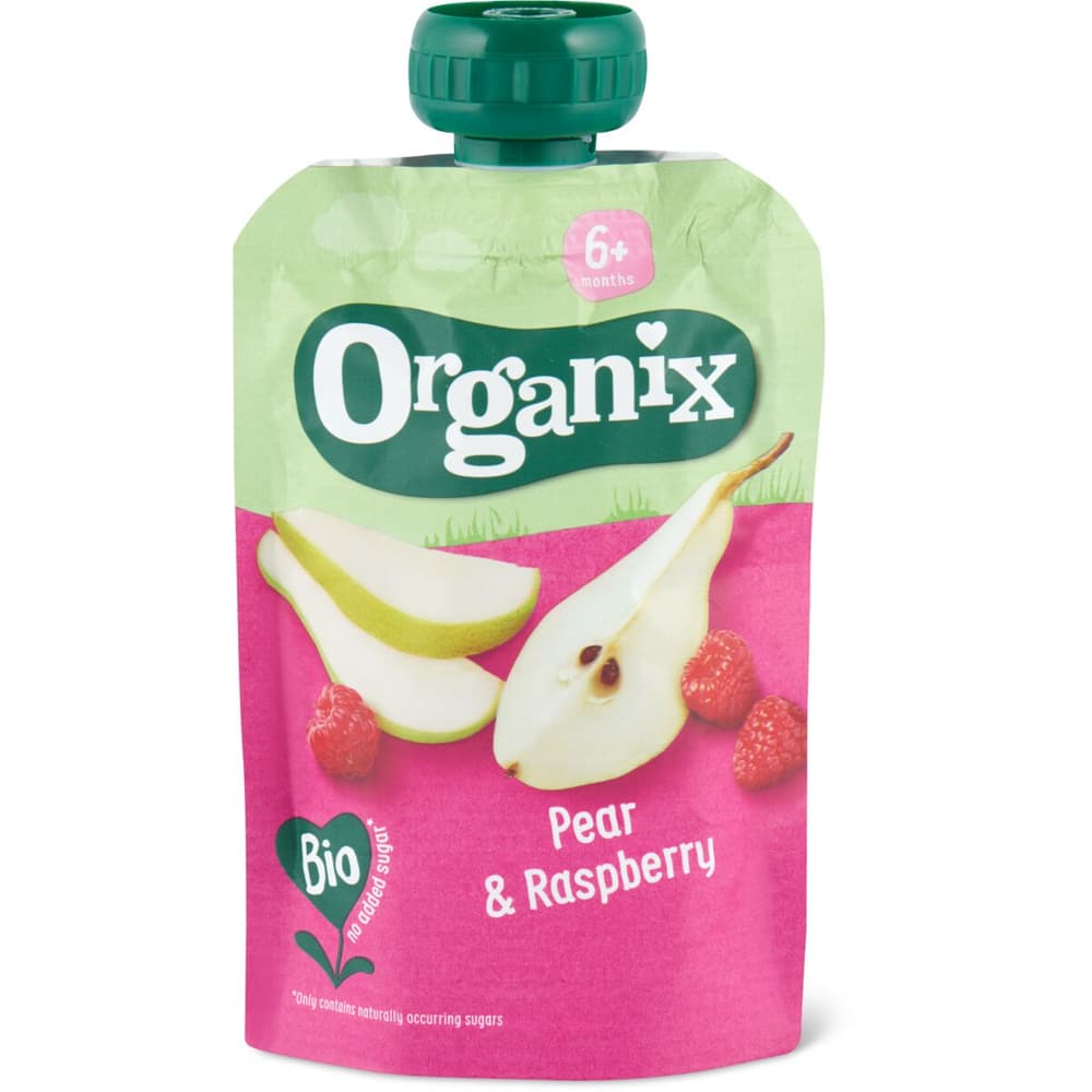 Organix Bio · Squeeze pouches for babies pear and raspberry · From 6 ...