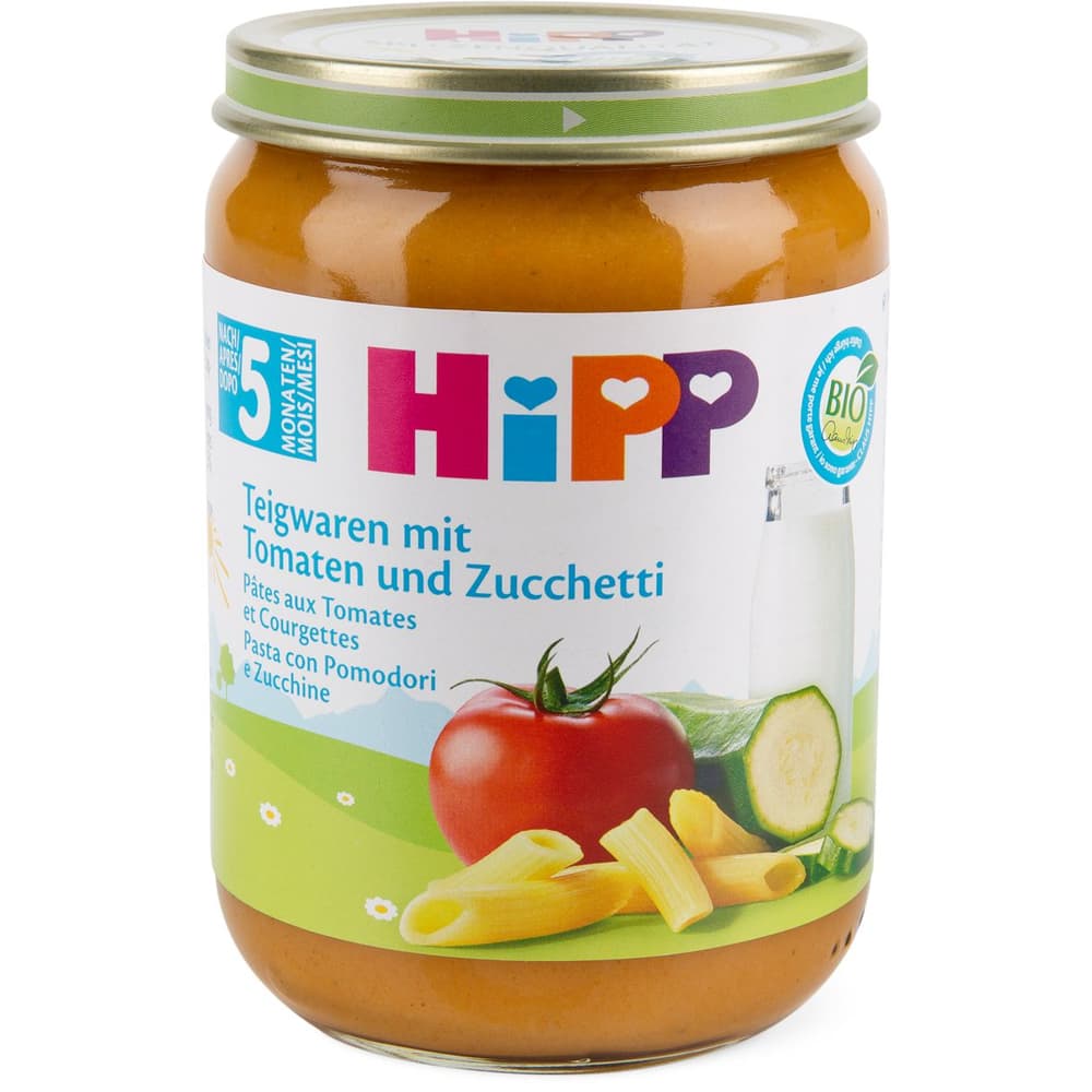Kaufen HiPP Bio · Babygläschen mit Zucchetti und Tomaten Teigwaren · Ab ...