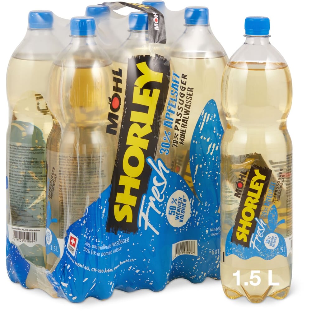 Mosterei Möhl Shorley Fresh 50% fewer calories • Migros