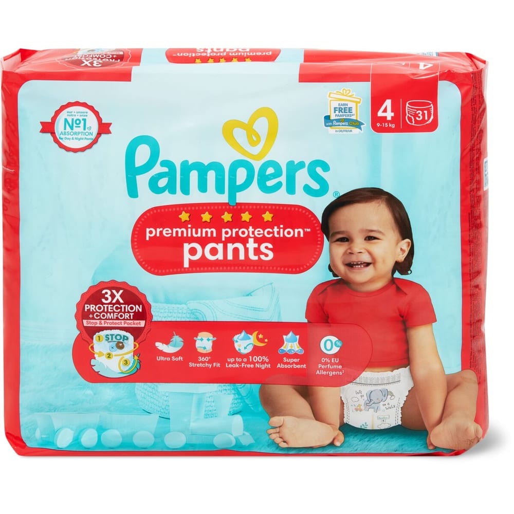 Pampers Premium Protection · Pants · Grösse 4, 9-15kg • Migros