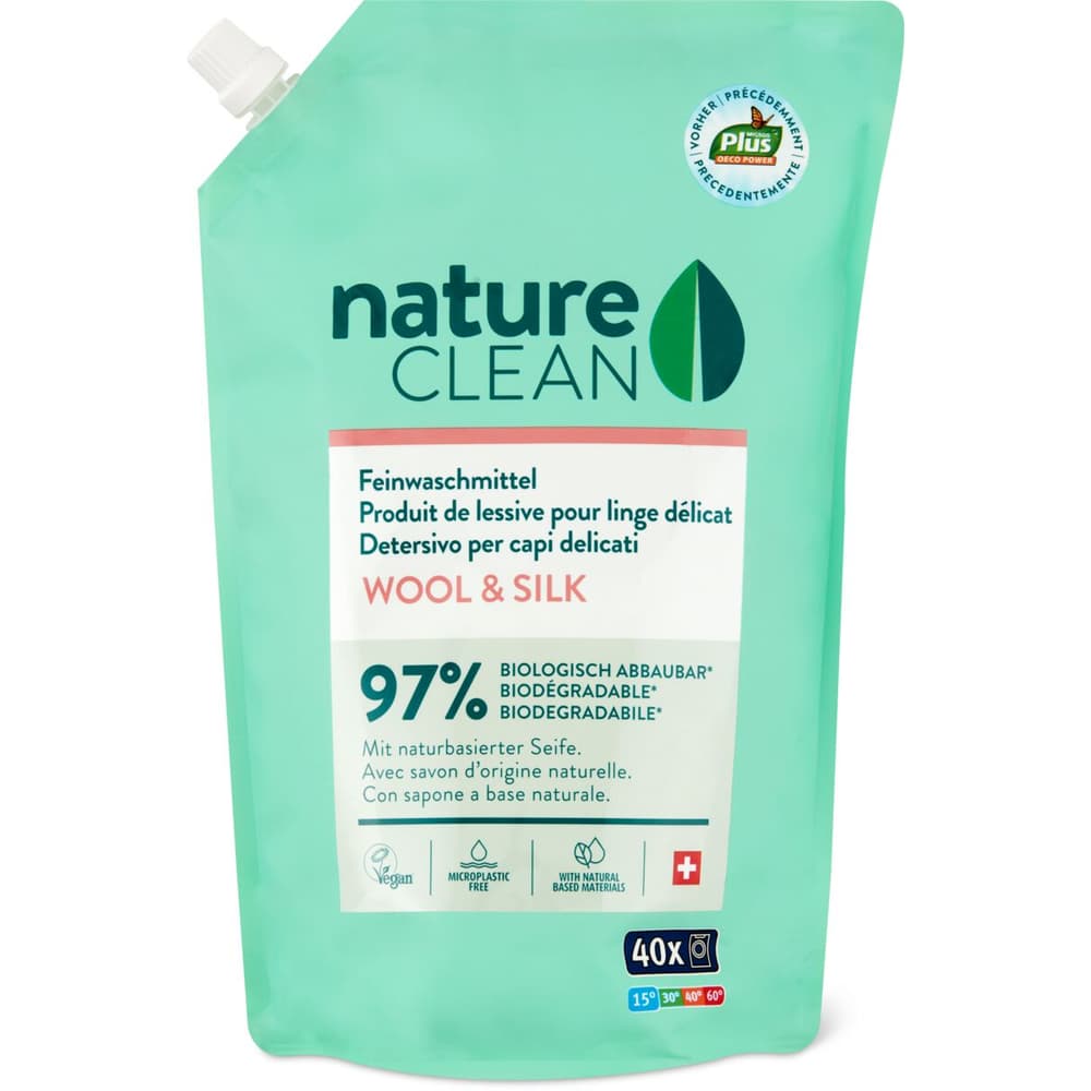 Nature Clean Wool & Silk · Lessive liquide · 40 lessives • Migros