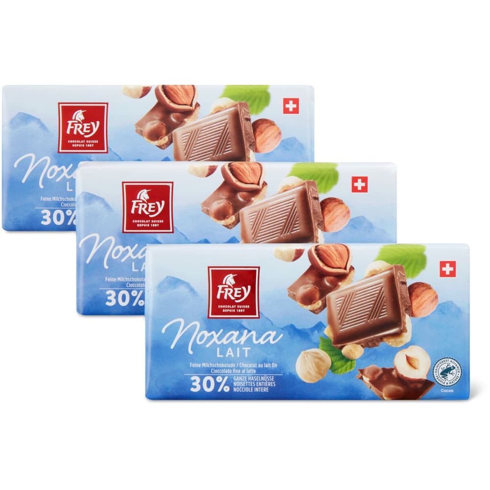 Frey Noxana · Chocolate bars · milk chocolate, whole hazelnuts • Migros ...