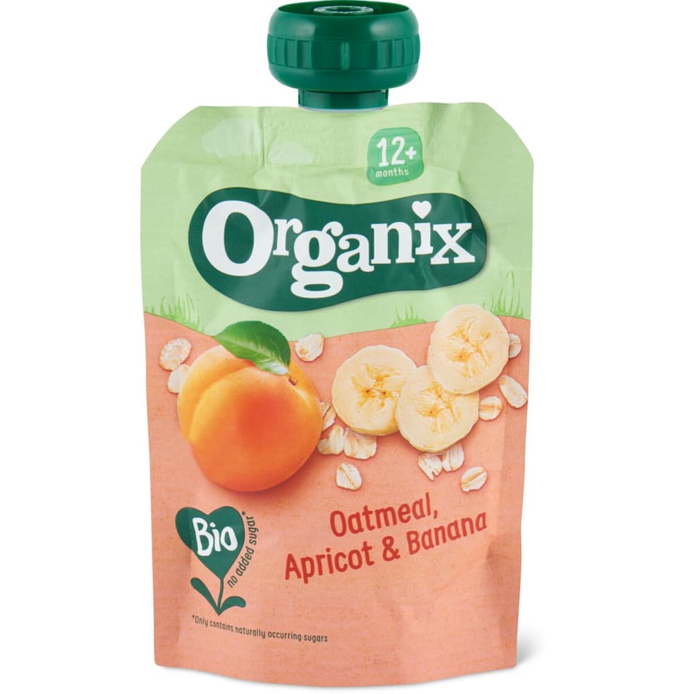 Organix Bio · Squeeze pouches for babies apricot, banana and oatmeals ...