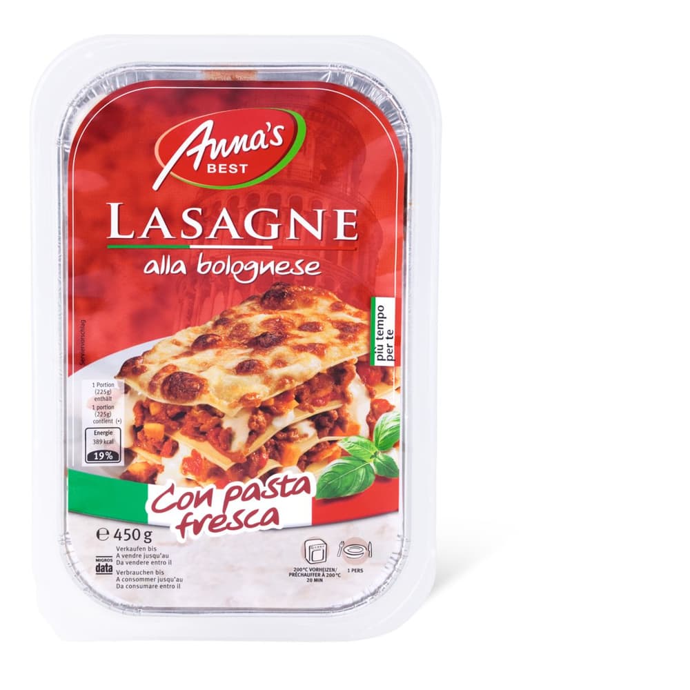 Anna's Best · Lasagne · alla bolognese • Migros