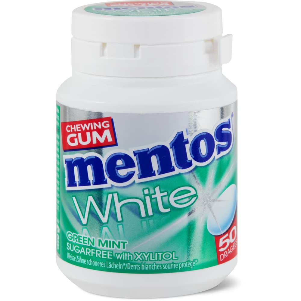 Mentos White · Chewing Gum avec édulcorants · Menthe verte • Migros