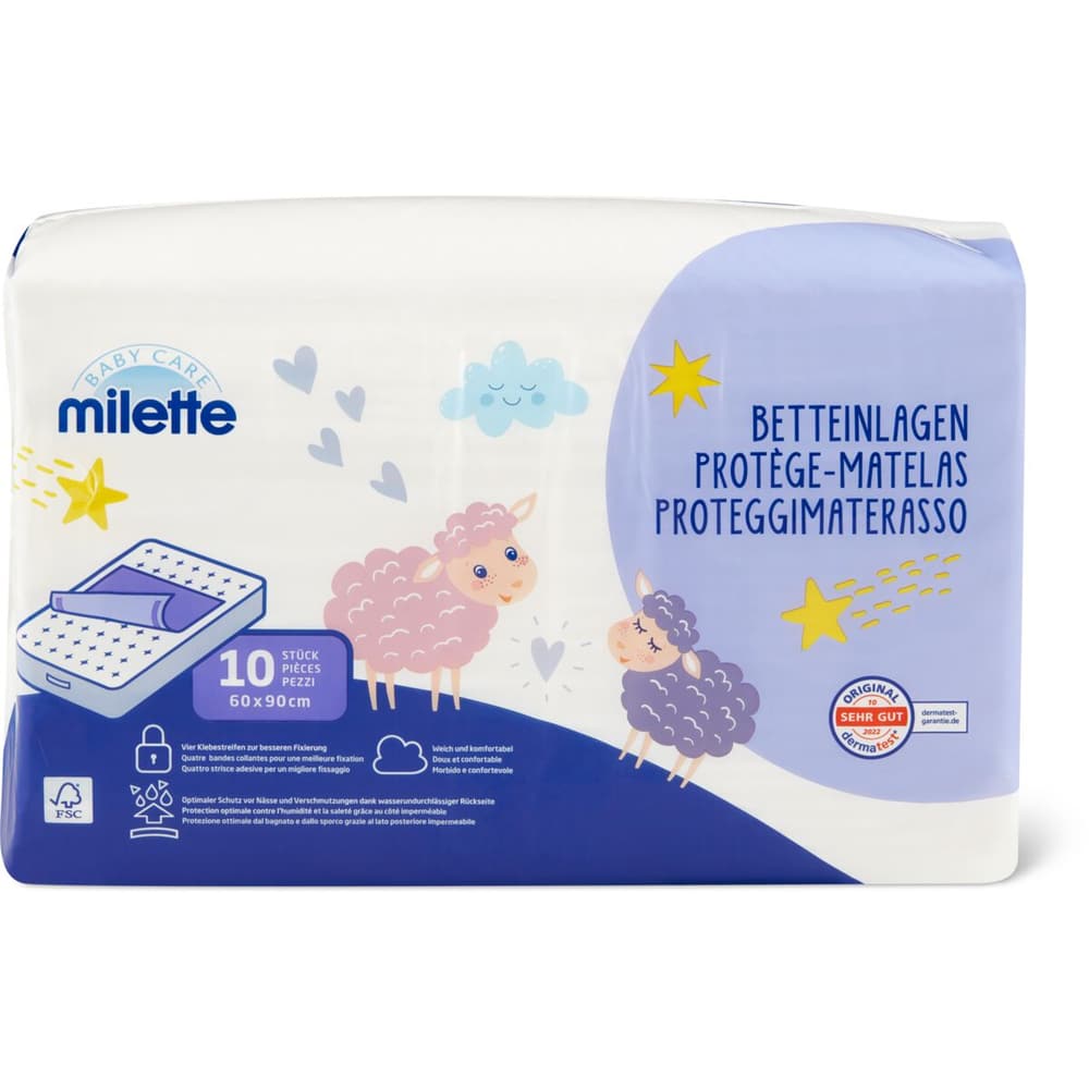 Milette Baby Care · Bed pads · 60 x 90 cm • Migros