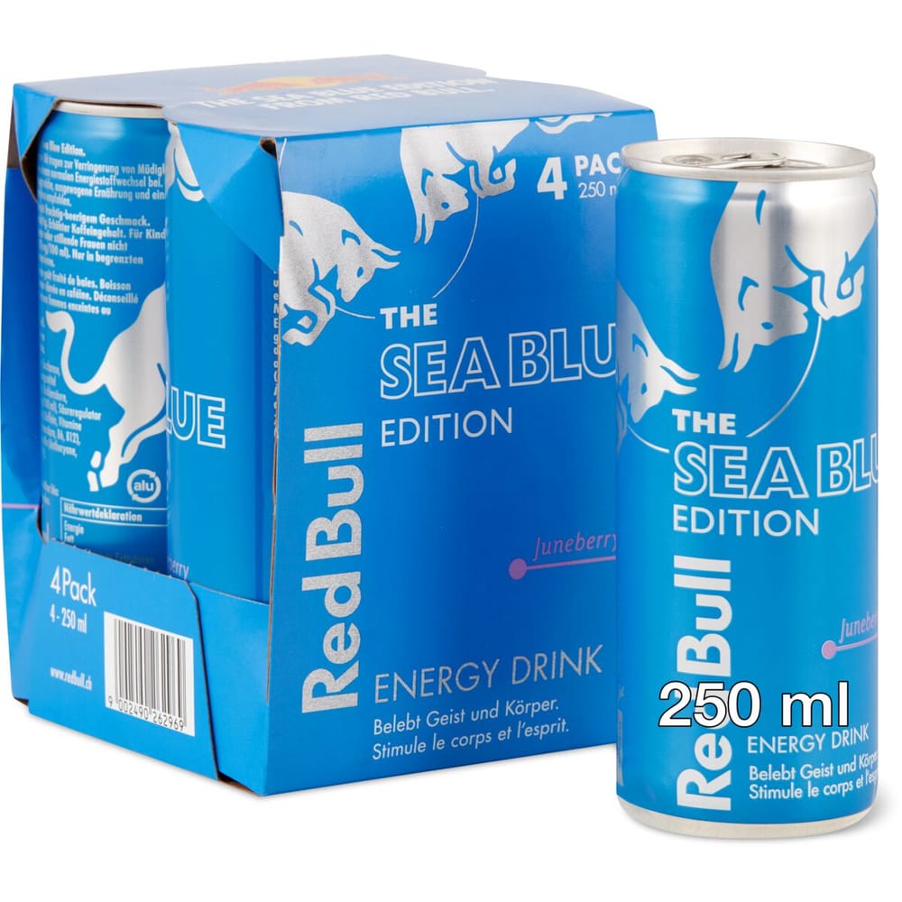 Red Bull · Energy Drink · The Sea Blue Edition • Migros