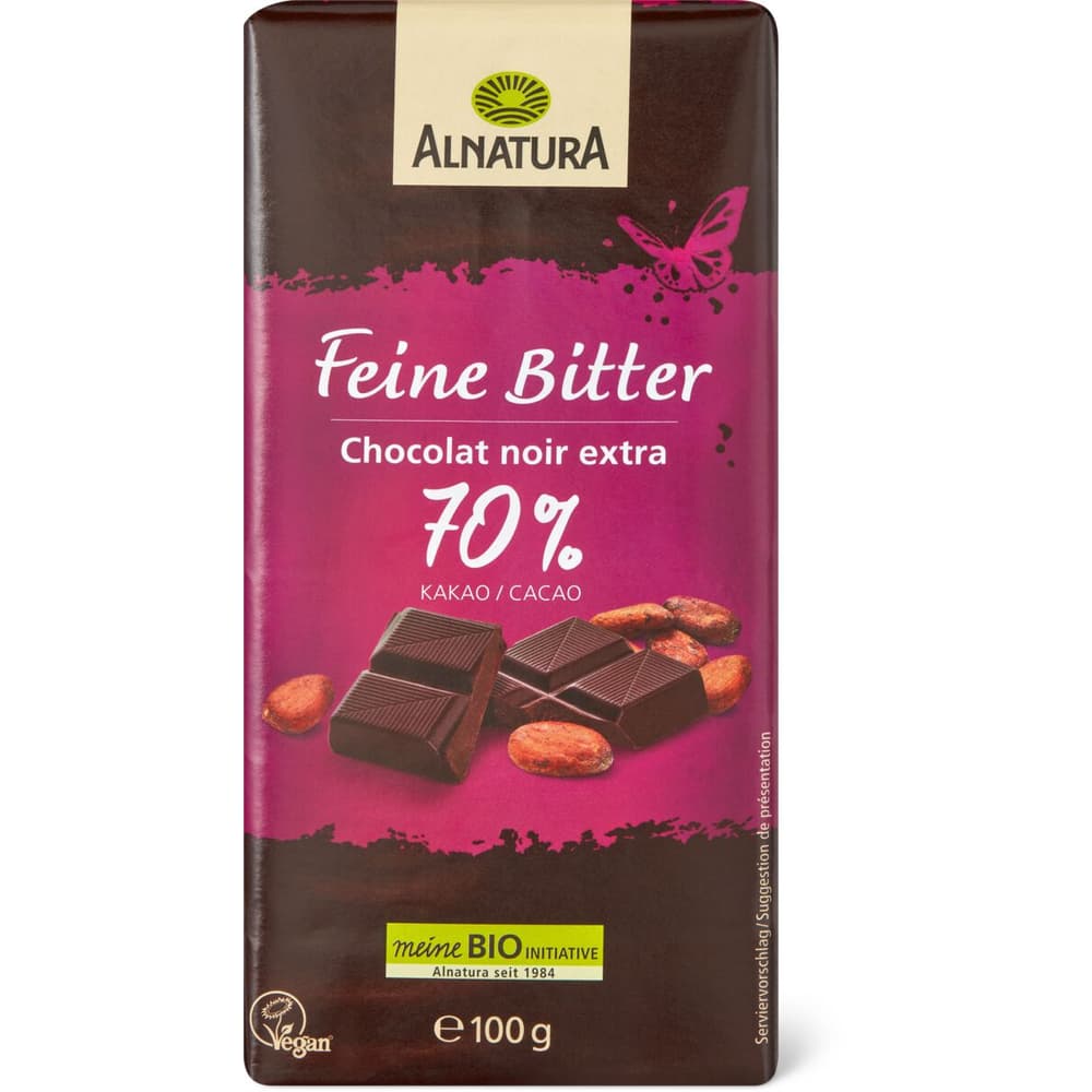 Alnatura · Tafelschokolade · Feine Bitter 70% Kakao • Migros