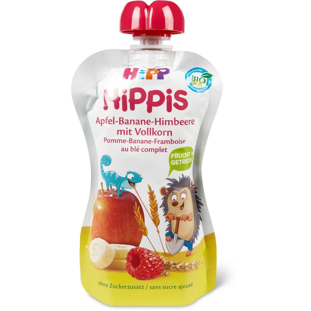 Achat HiPP Hippis · Gourde · Pomme-Banane-Framboise au blé complet • Migros