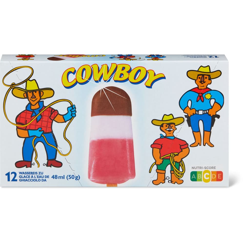 Cowboy · Water ice · with strawberry and melon aroma • Migros