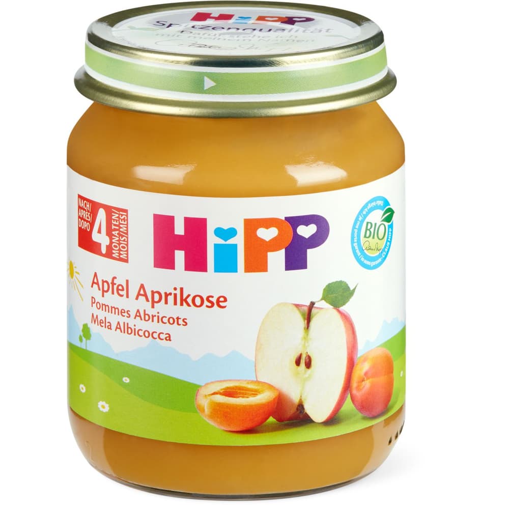 HiPP Bio · Apple Apricot · Fruits - After 4 months • Migros