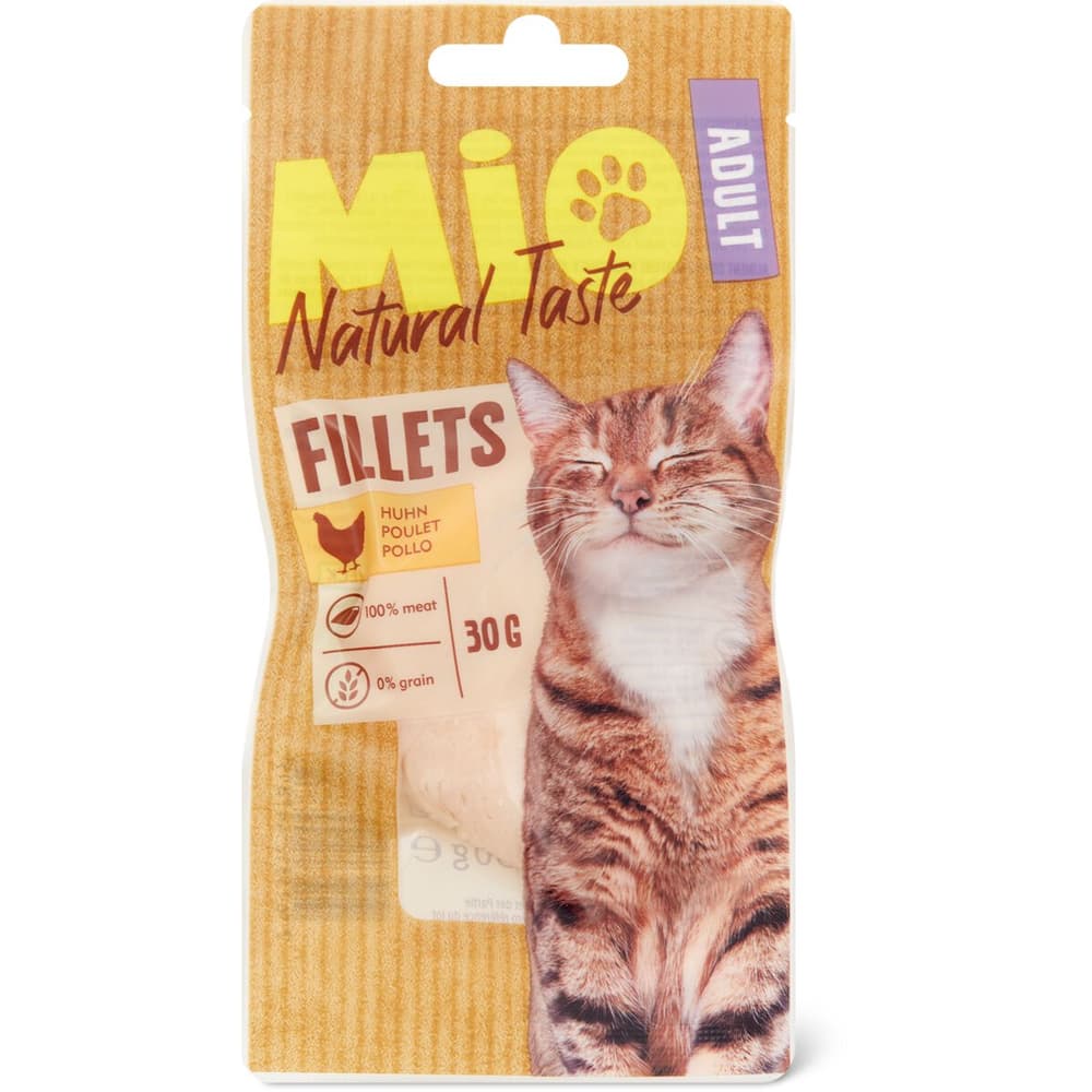 Mio Natural Taste · Snack for cat · chicken fillets • Migros