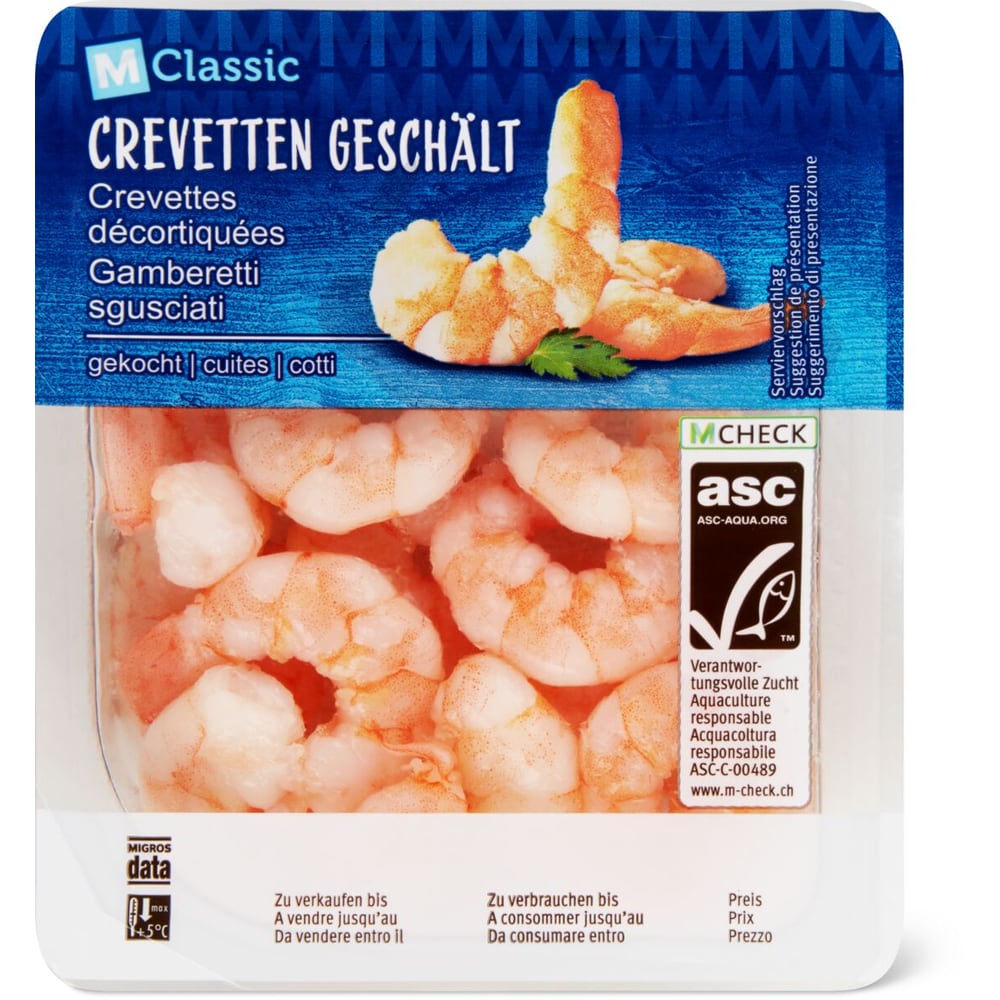 M-Classic ASC · Shrimps · cooked - ASC • Migros