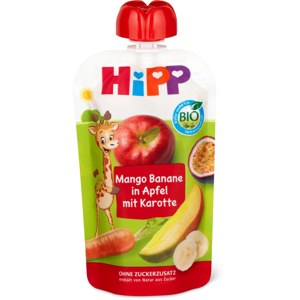 HiPP Bio · Squeeze pouches for babies mango, banana, apple & carrot · From 12 months • Migros Online