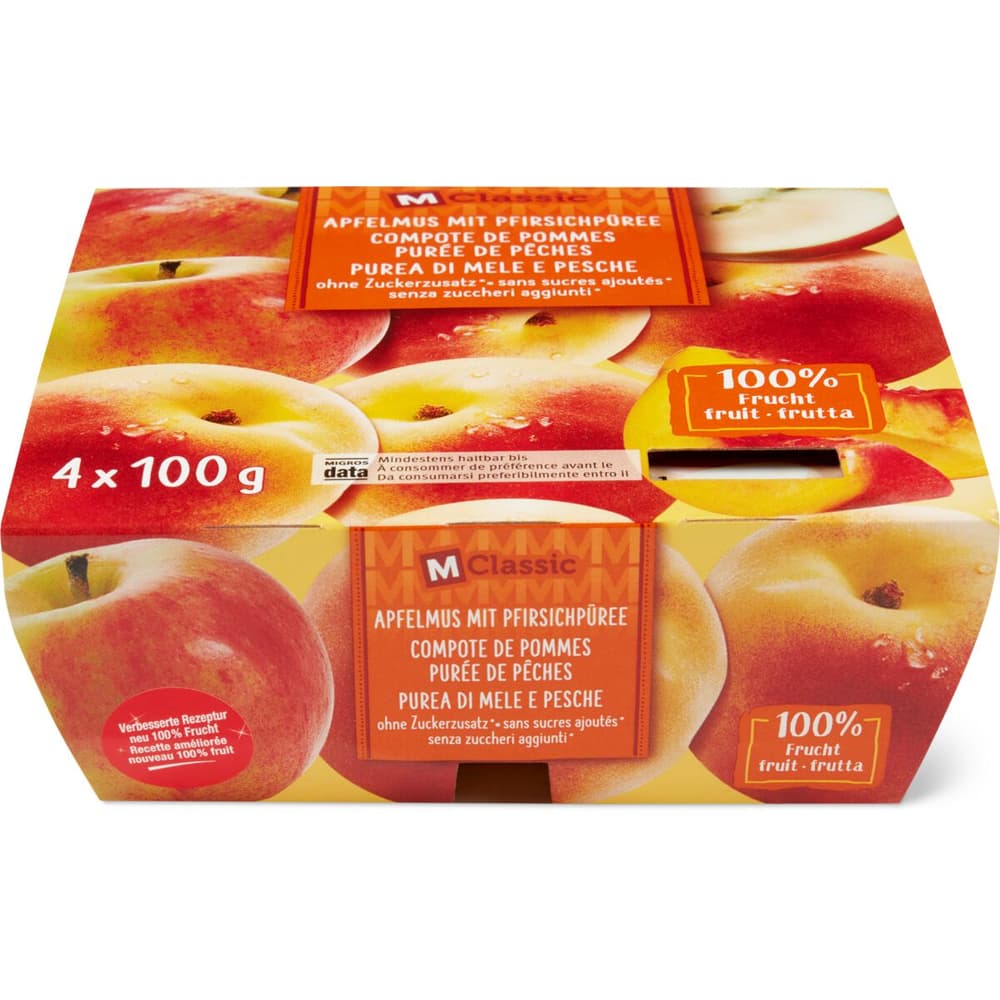 M-Classic · apple puree · with peach • Migros