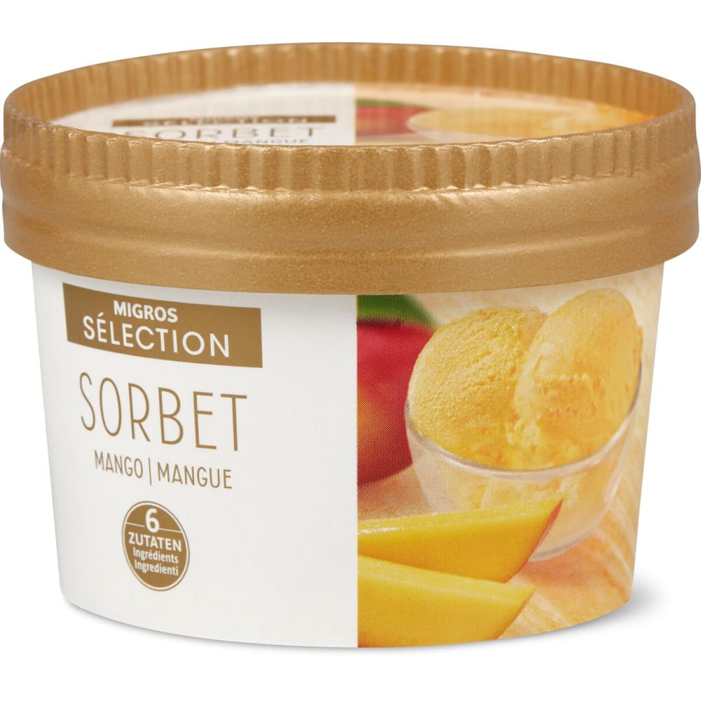 Sélection · Sorbet · mango • Migros