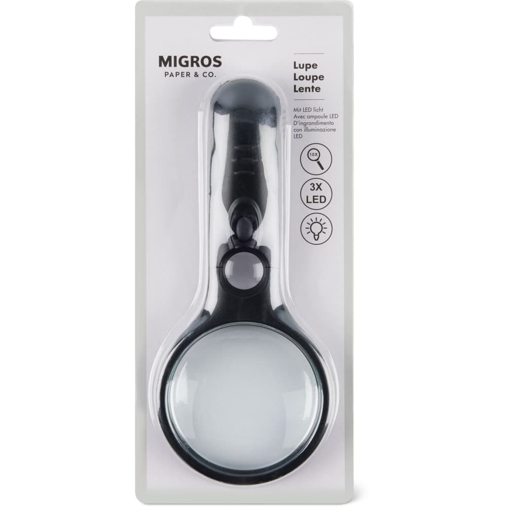 MIGROS PAPER & CO. · Lupe mit Licht • Migros