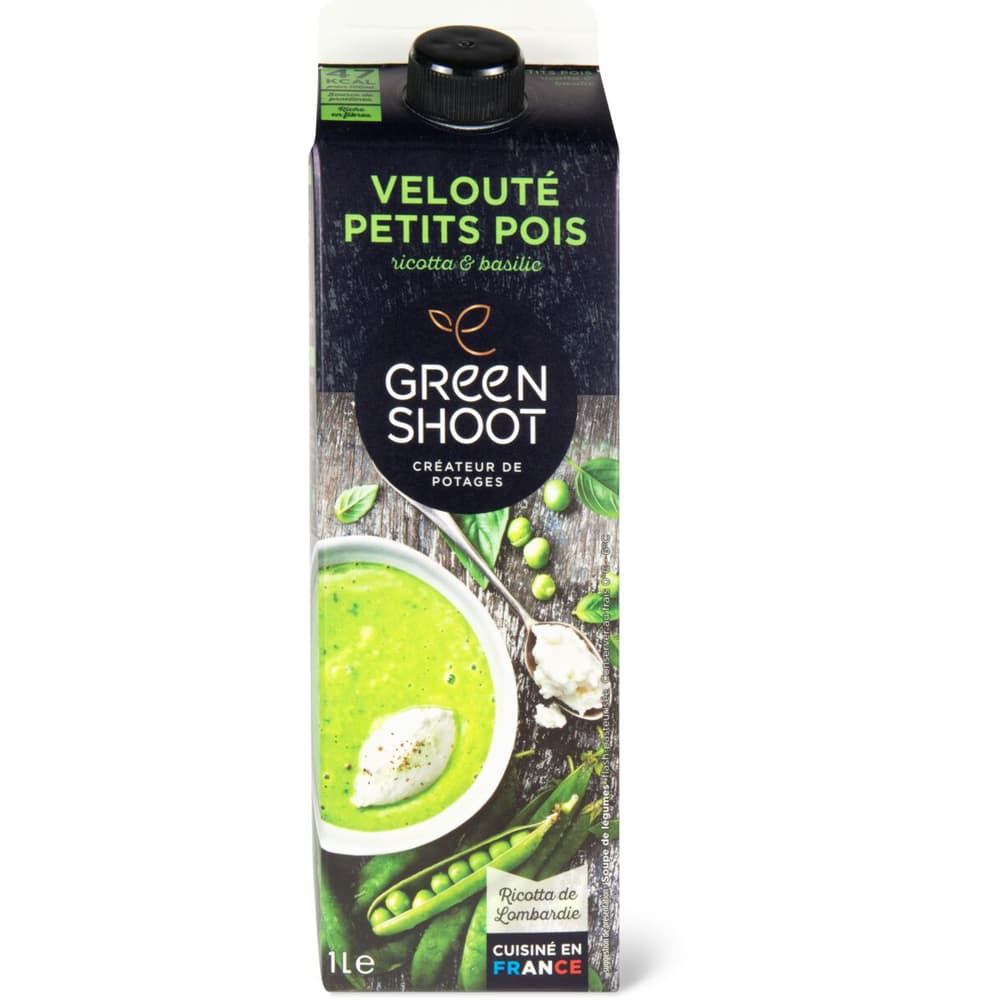 Greenshot · Soupe petits pois ricotta & basilic • Migros