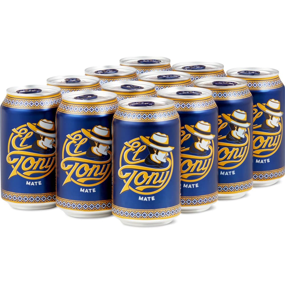 El Tony Mate · Refreshing drink · Mate, guarana extract, caffeine • Migros