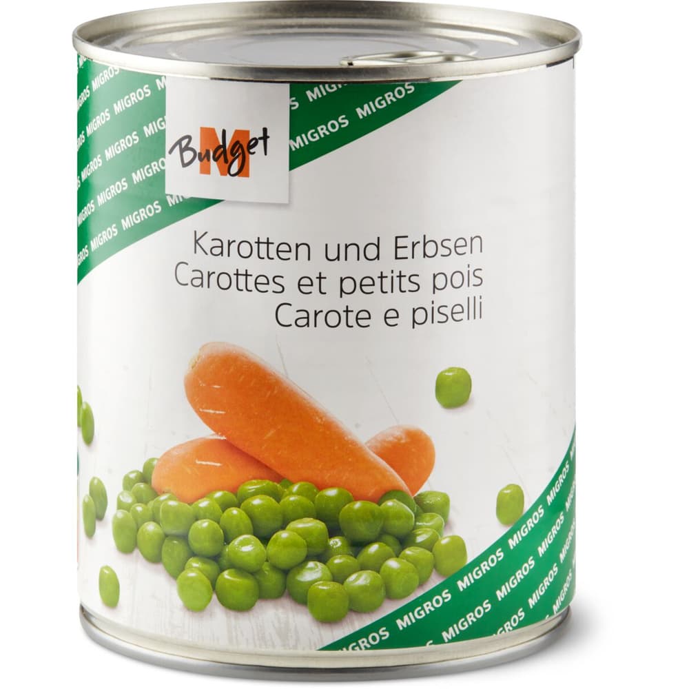 M-Budget · Karotten mit Erbsen • Migros