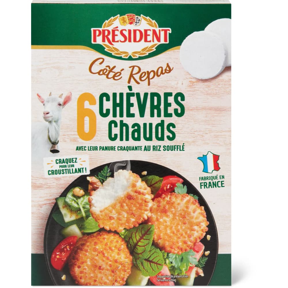 Président · Fromage de chèvre pané avec riz soufflé • Migros Online