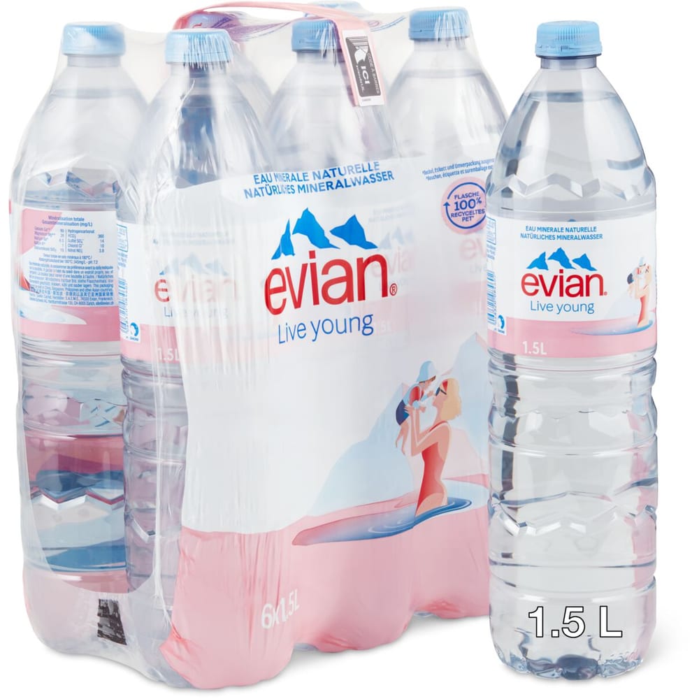 Evian · Acqua minerale naturale · senza gas • Migros