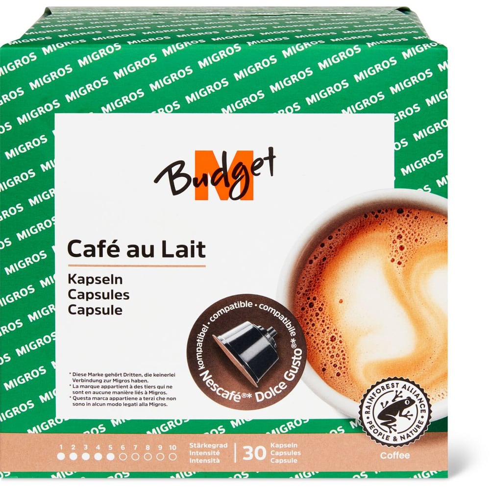 M-Budget Dolce Gusto · Capsules de café · Café au Lait, système Dolce ...