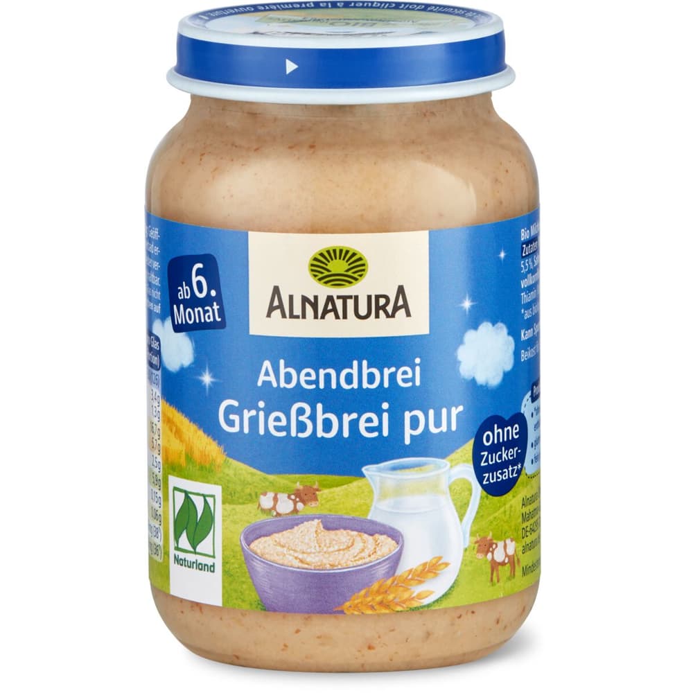 Alnatura Demeter · Petit pot bouillie de semoule · Dès 6 mois • Migros
