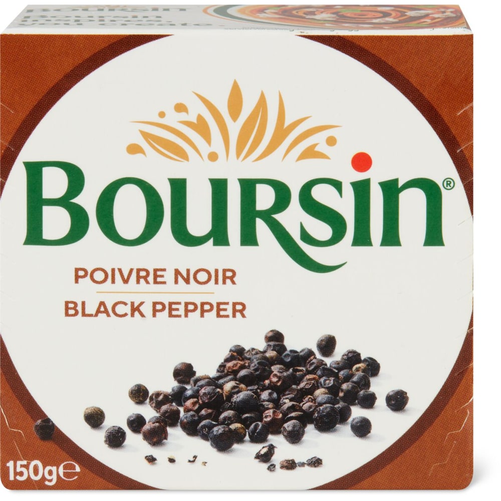 Boursin · Fresh pasteurised cheese · with pepper • Migros