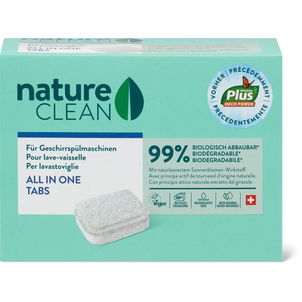 Nature Clean All In One · Tabs für Geschirrspülmaschine • Migros