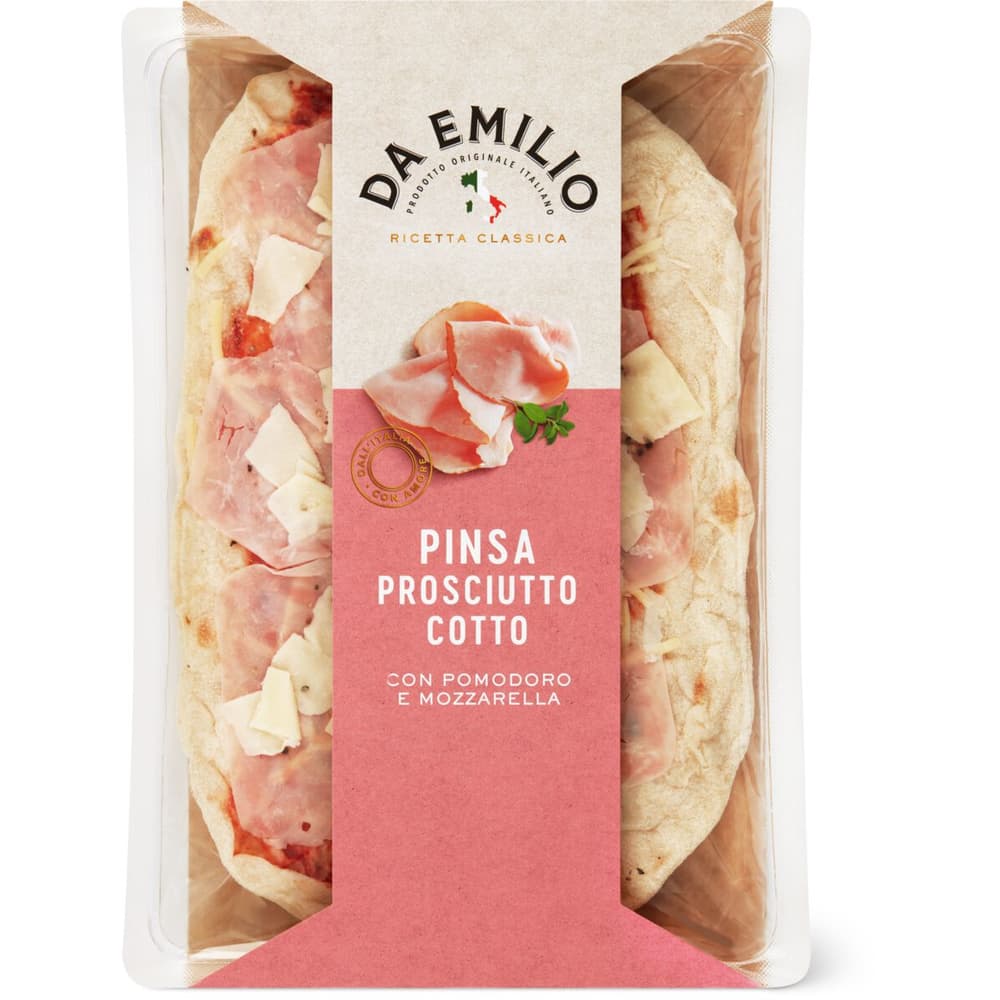 Da Emilio · Pinsa jambon cuit · avec tomates et mozzarella • Migros Online