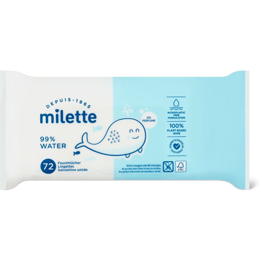 Milette Baby Care · Baby-Feuchttücher · Aqua Care • Migros