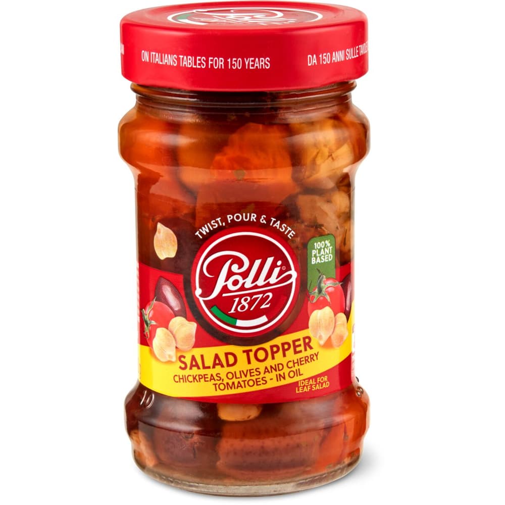 Polli Salad Topper pois chiches, olives et tomates • Migros