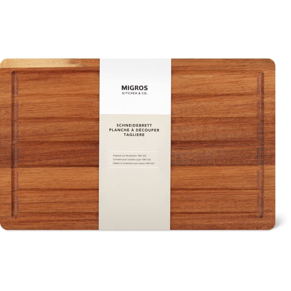 Migros Kitchen & Co. · Tagliere · Legno di acacia, 37.5 x 23.5 x 1.5 cm ...