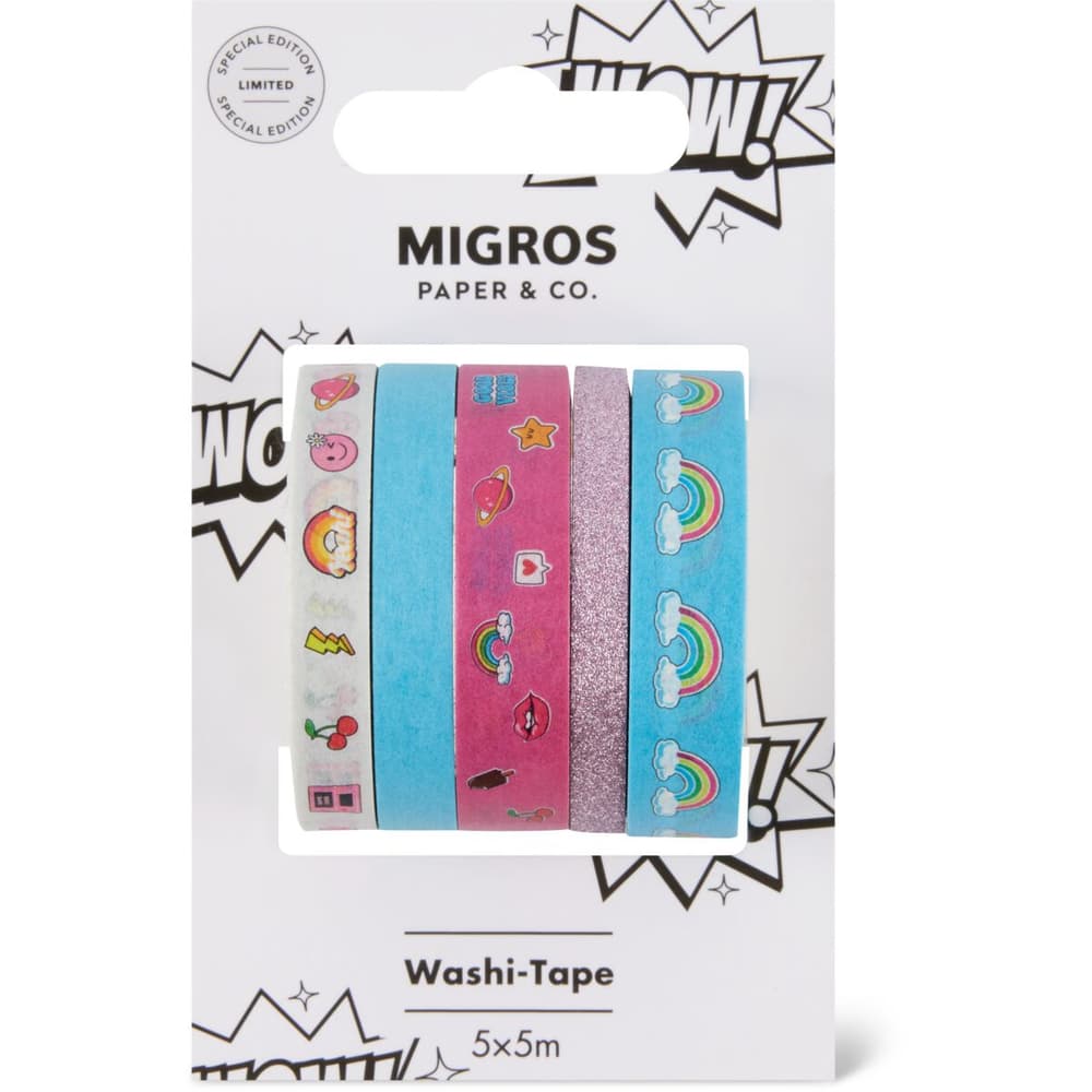 Set de rubans adhésifs Washi Tape, 5 pces • Migros
