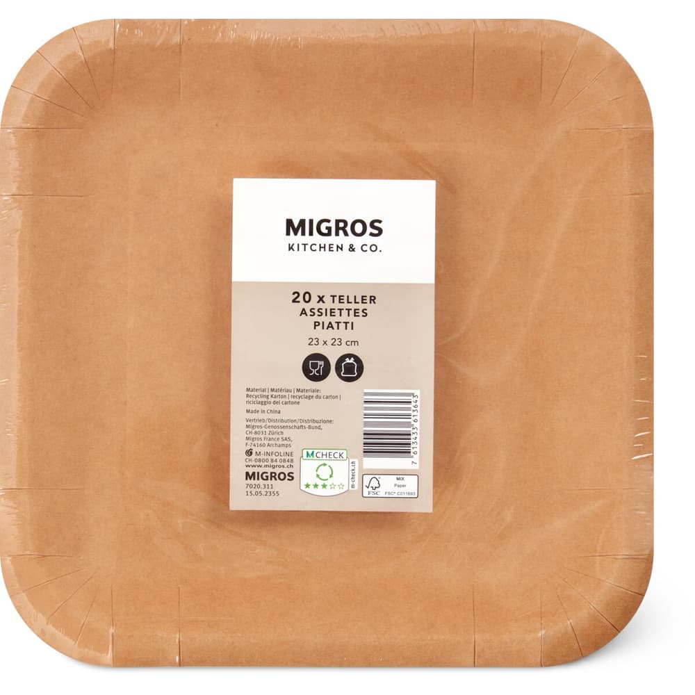 Buy GM CRAFT PLATE, 23X23CM 50 PCS. • Migros