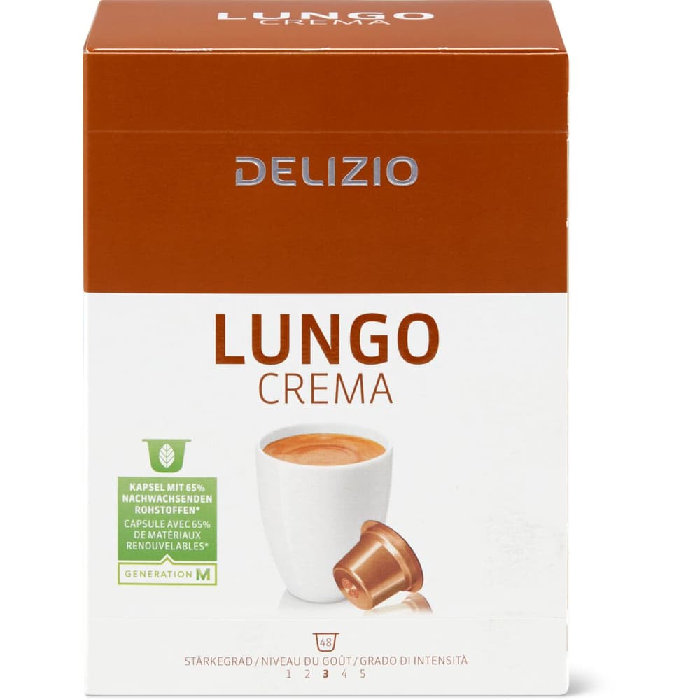 Acquista Delizio · Capsule di caffè · Lungo Crema, sistema Delizio • Migros